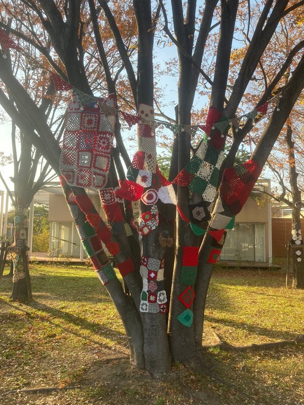 12月7日：こんなイベントに参加していました☺シリーズ「地域を編み物で彩るグリーンアートって、... - たかおか知子（タカオカトモコ ...