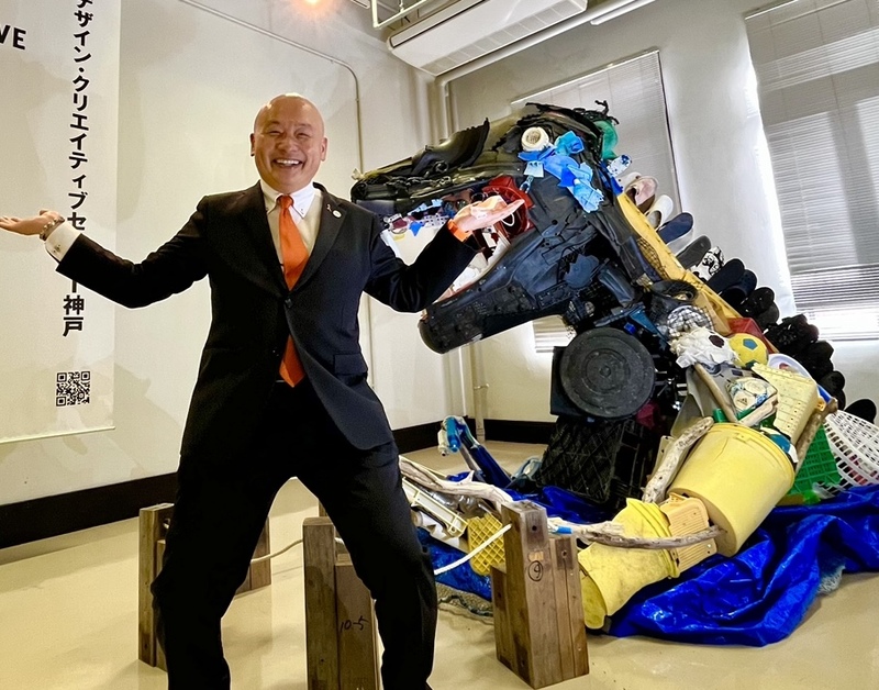 神戸市役所 海洋プラスチックごみから生まれた迫力ある恐竜アートのプラノザウルスが登場🦖 - やのこうじ（ヤノコウジ） ｜ 選挙ドットコム